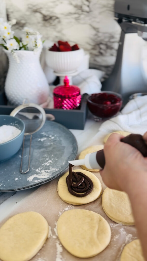 Nutella and Strawberry Filled Donuts (Ponchik) - Galore Of Flavors
