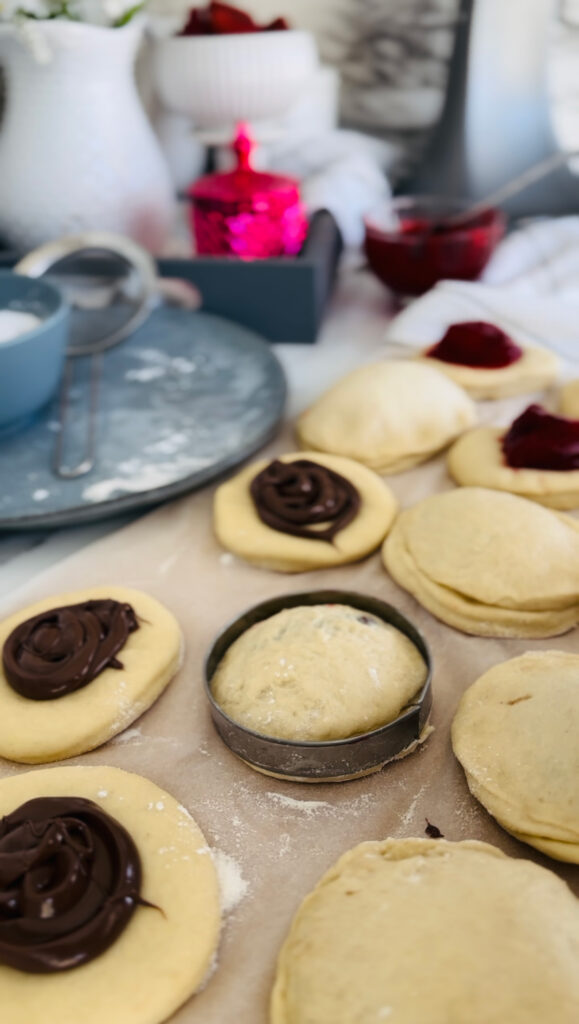 Nutella and Strawberry Filled Donuts (Ponchik) - Galore Of Flavors